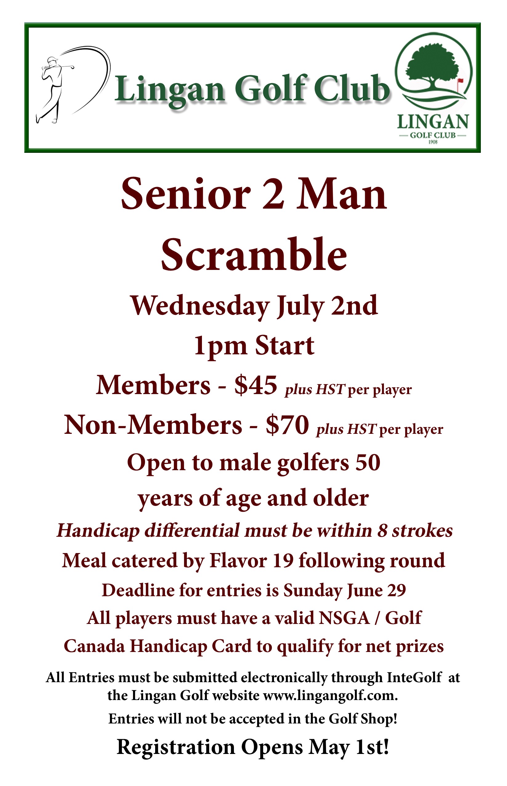 Senior Men's 2 Player Scramble - Lingan Golf